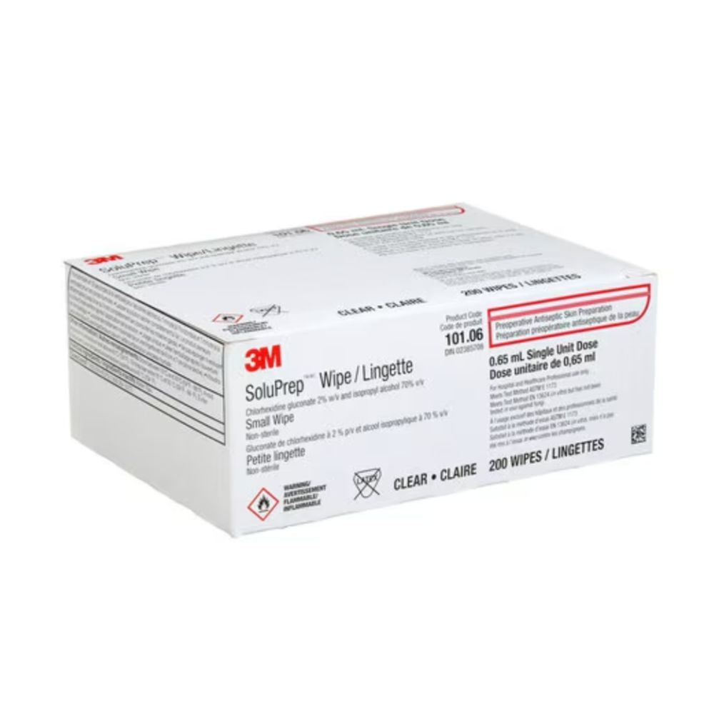 3M SoluPrep Swab 2% CHG 70% Alcohol - Box of 200 | United Canada Inc.