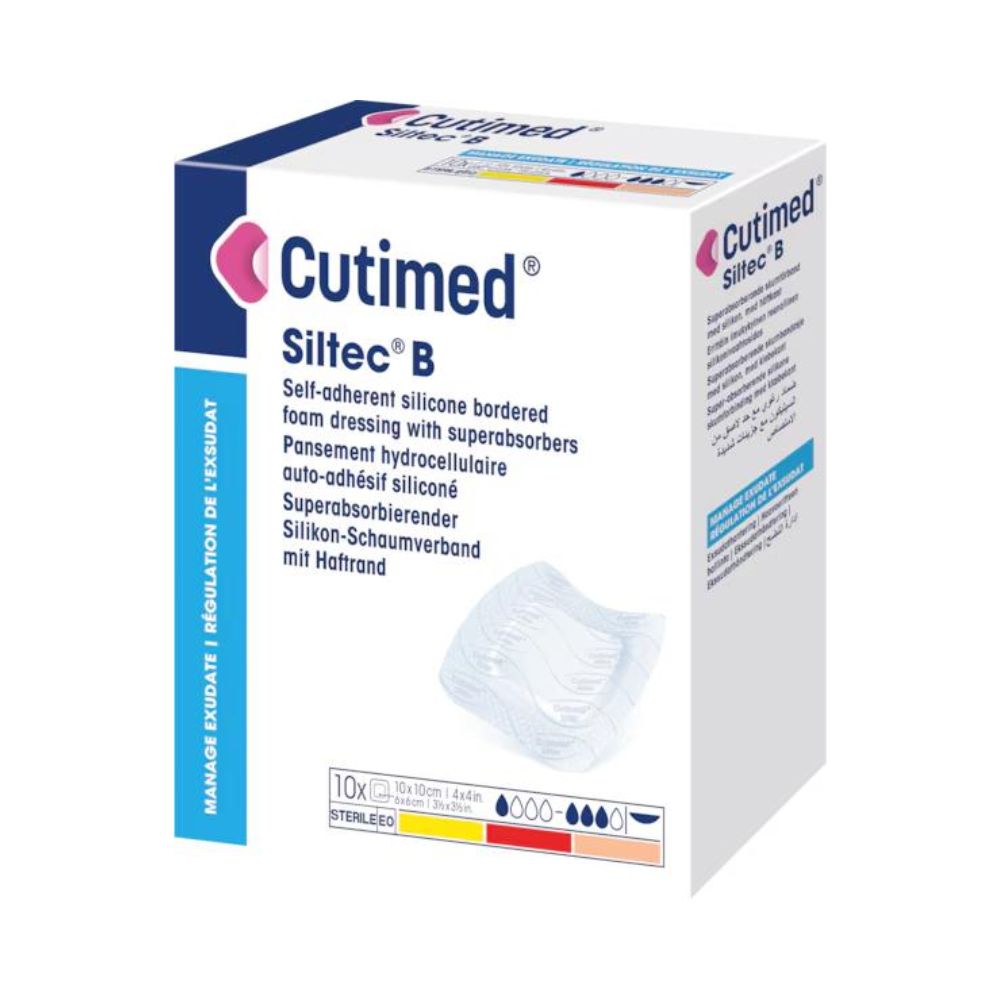 Cutimed Siltec B - Foam Sterile Dressings with Silicone Adhesive Borde ...