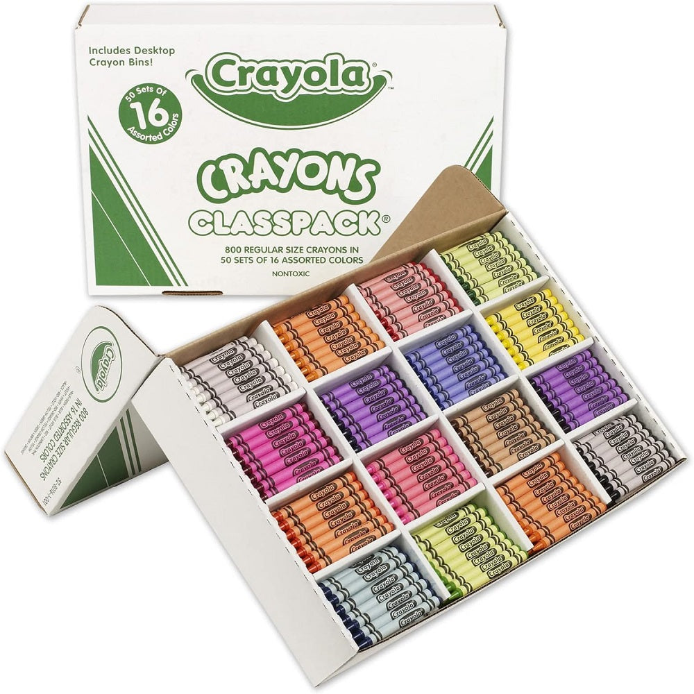 Crayola Crayon Classpack - 800ct (16 Assorted Colors), ‎528016 | United ...